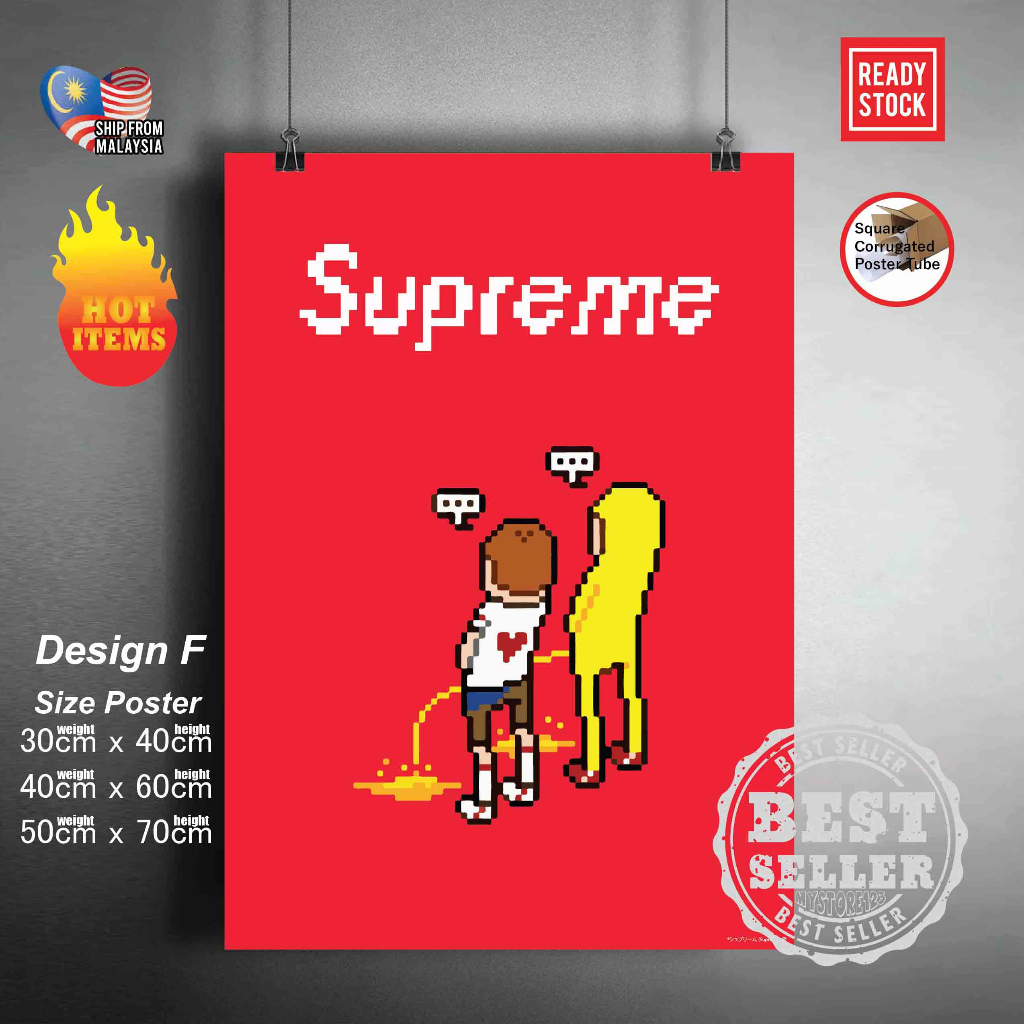 [Ready Stock] Supreme x paisley texture | Streetwear poster | Street ...