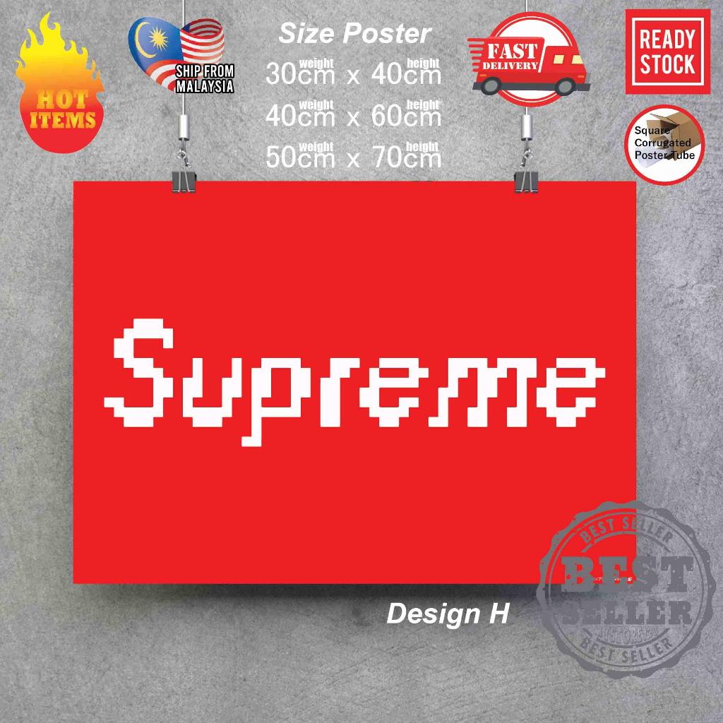 [Ready Stock] Supreme x paisley texture | Streetwear poster | Street ...