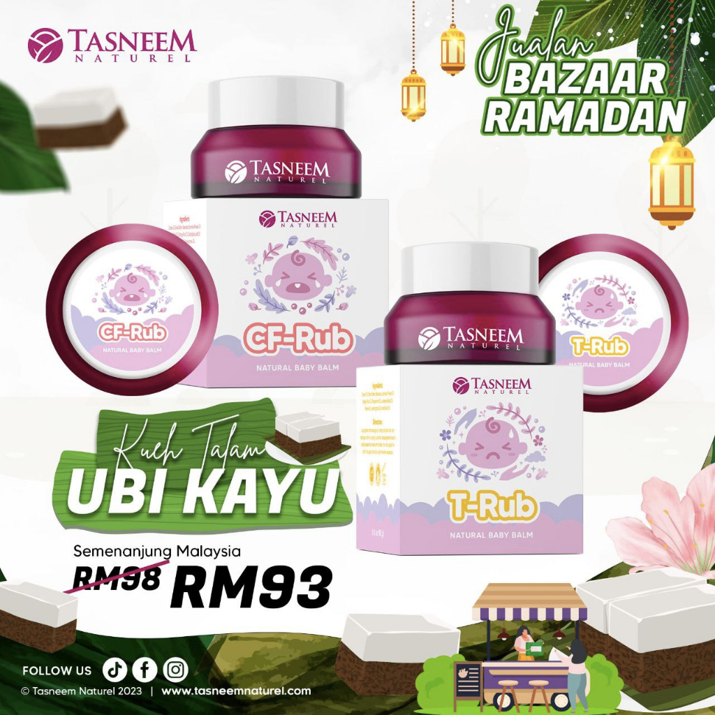 Tasneem Naturel Baby Balm Untuk Baby Newborn Baby Bath Natural Minyak ...