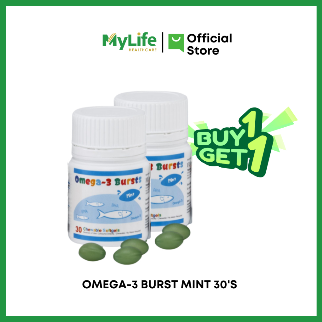 OMEGA-3 BURST MINT BUY 1 FREE 1 (30'SX2) | Shopee Malaysia