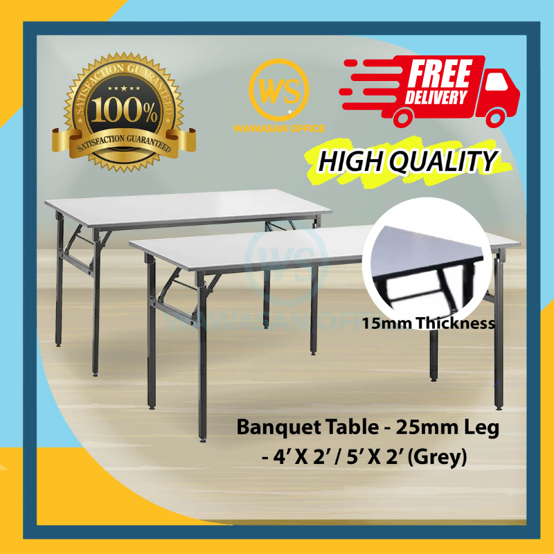 Banquet Table / Foldable Banquet Table / Foldable Study Table / Meja ...