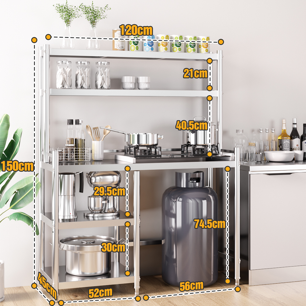 Kitchen Storag Rack Utility Shelf Home Shelves Oven Rack Rak Dapur ...