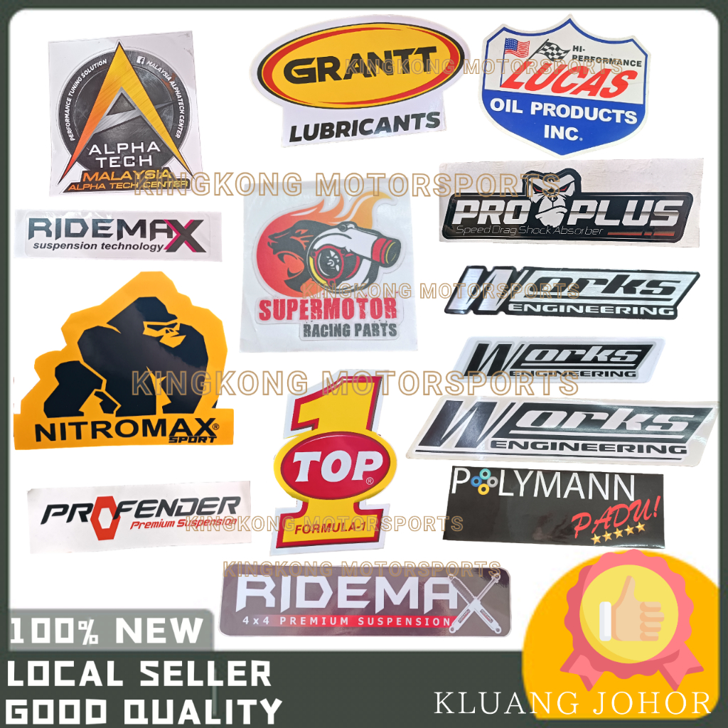 ORIGINAL LUCAS STICKER WATER PROOF CAR LORI MOTOR GLASS BIKE 4X4 WORKS ...