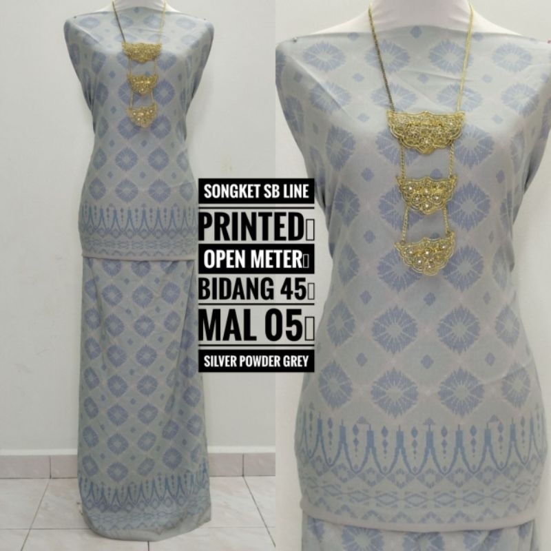 Kain Pasang SB Line printed (open meter 0.5m) bidang 45 | Shopee Malaysia
