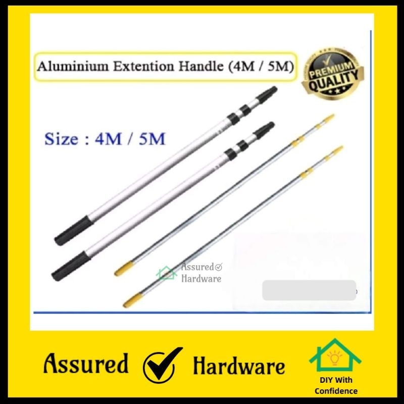 Adjustable Telescopic Aluminium Extension Pole 4M / 5M Adjustable Paint ...
