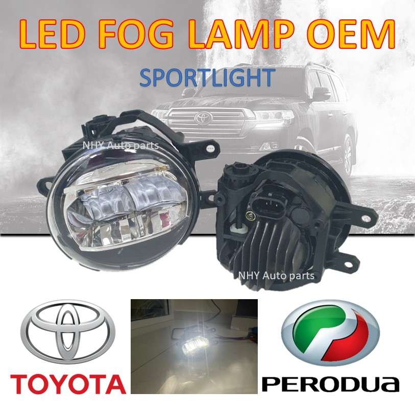 Fog Lamp LED Perodua Toyota Myvi Alza Bezza Vios Camry RAV4 Altis Alphard Wish Vellfire Avanza ...