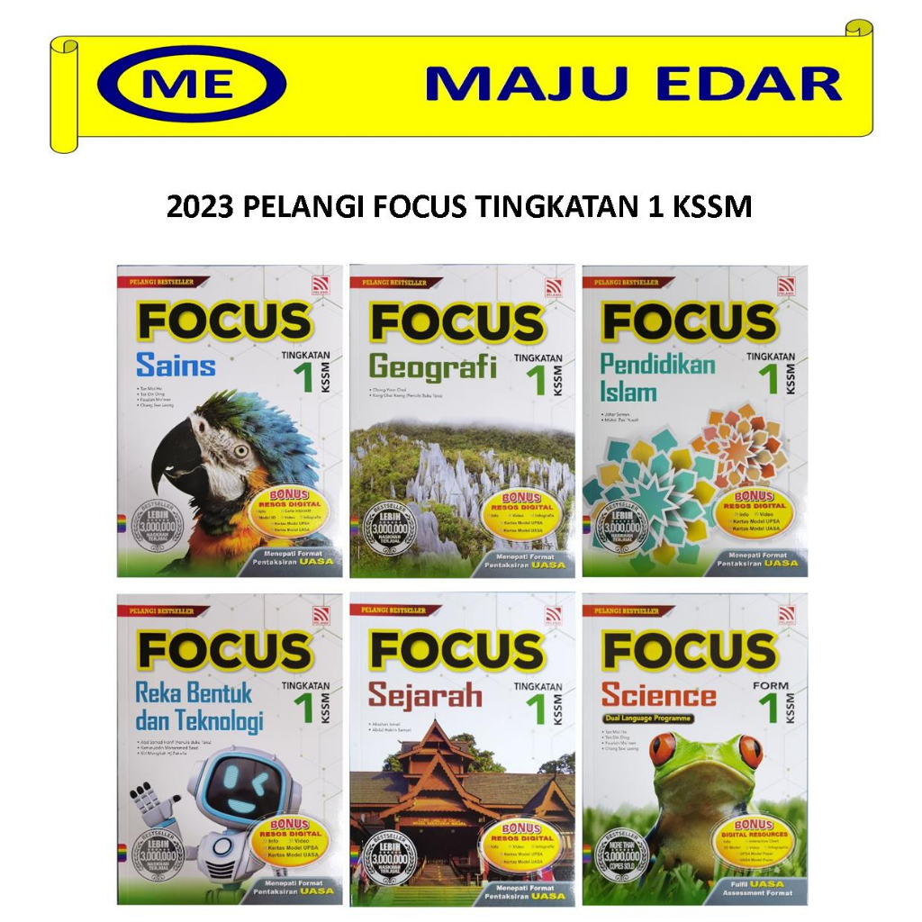 2023 PELANGI FOCUS TINGKATAN 1 KSSM / FORM 1 / BUKU RUJUKAN / REFERENCE BOOK | Shopee Malaysia