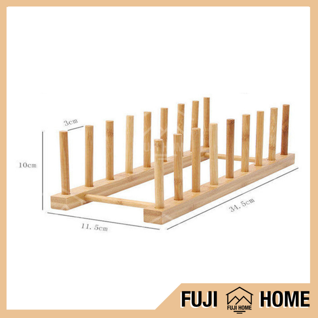 🏠READY STOCK🏠Kitchen Wooden Dish Rack Dish Drainer Plate Rack Bowl Rack ...