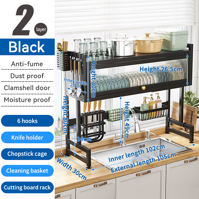 Kitchen Rack Dish Rack Rak Dapur Rak Pinggan With Cabinet Rak Sinki ...