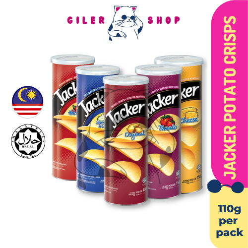 Jacker Potato Crisps 110g Original/ Hot&Spicy/ Cheese/ Sour Cream Onion ...