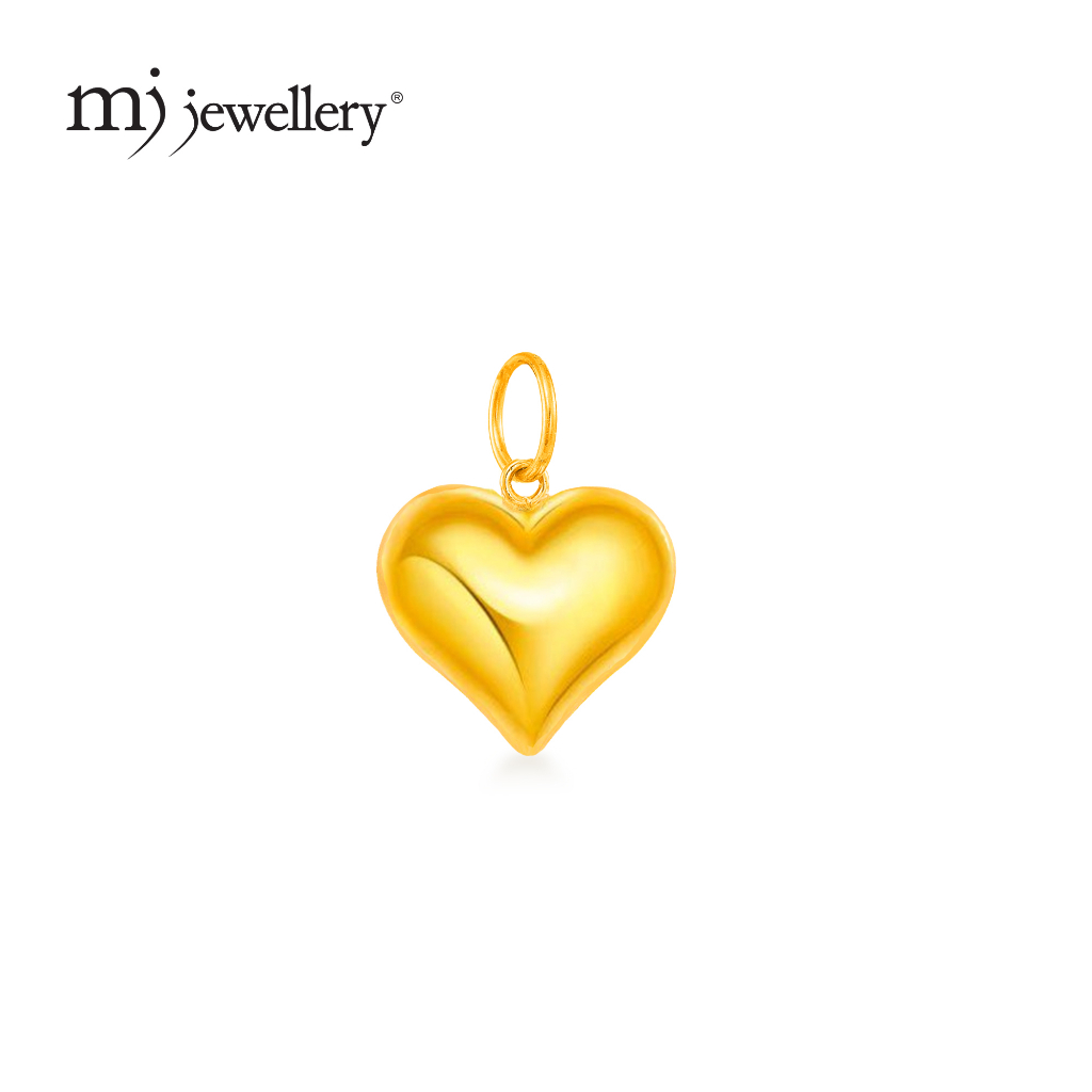 MJ Jewellery 375/9K Gold Plain Love Pendant B258 | Shopee Malaysia