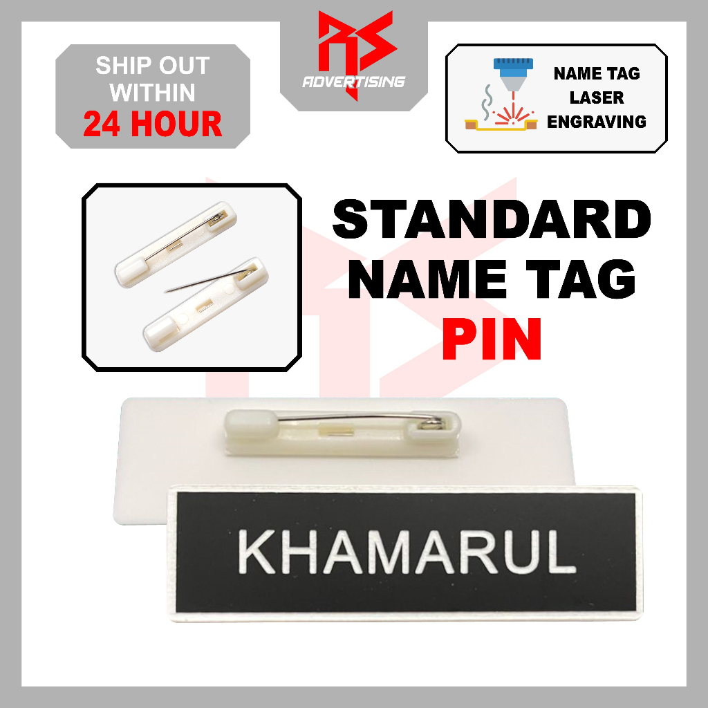 Name Tag Pin, Lock Pin, Magnet, Tag Nama Sekolah Tag Nama Guru Tag Nama ...