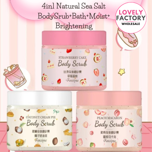 4in1 400g Sea Salt Body Scrub Bath Brightening Moisturizing Smooth
