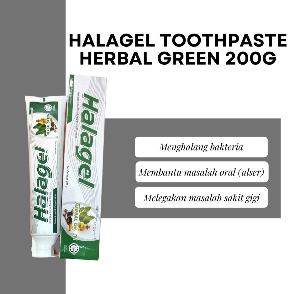 Halagel Non-Fluoridated Toothpaste - Herbal Green (100g) | Shopee Malaysia