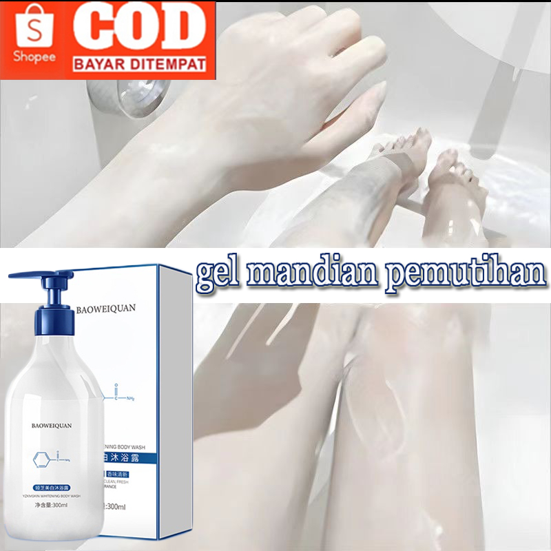 Whitening Body Wash Pemutih Badan Shower Gel Baoweiquan Bleaching Skin Acne And Mite Removal