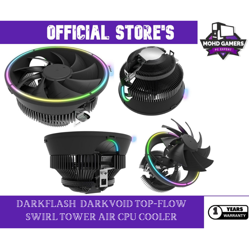 DARKFLASH DARKVOID TOP-FLOW SWIRL TOWER AIR CPU COOLER | Shopee Malaysia