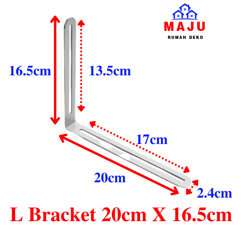 MAJU Multipurpose Stainless Steel 304 Heavy Duty L shape Bracket wall ...