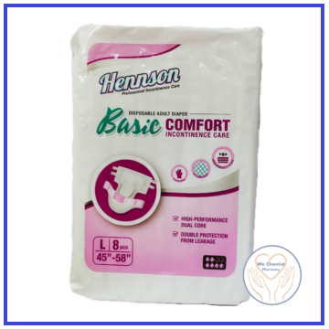 Hennson Basic Comfort Disposable Adult Diaper L size 8 pcs | Shopee ...