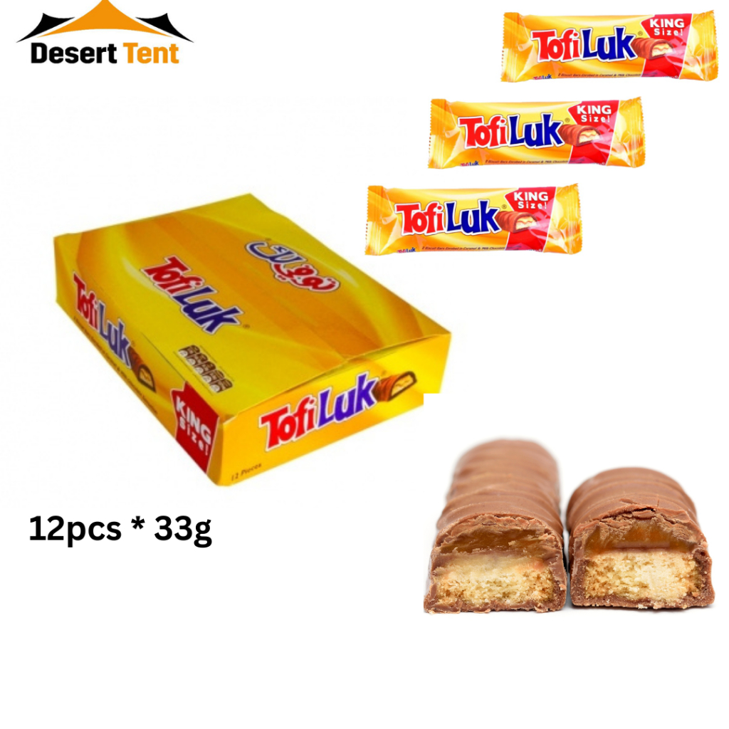 Tofiluk Chocolate Carmel Crunch (TWO FINGERS) 33g *12pcs Arab Coklat ...