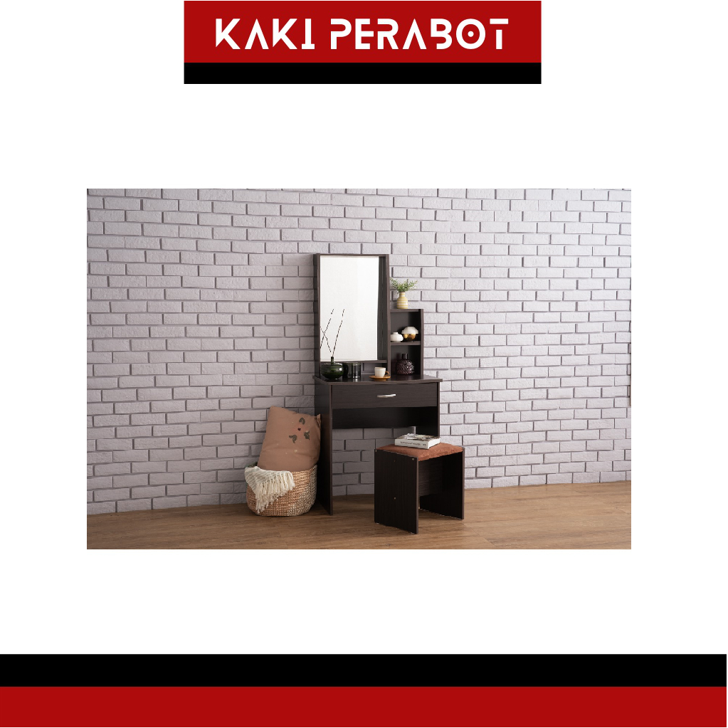KEMMI Meja Makeup Table Dressing Table With Mirror Meja Solek Meja Make ...