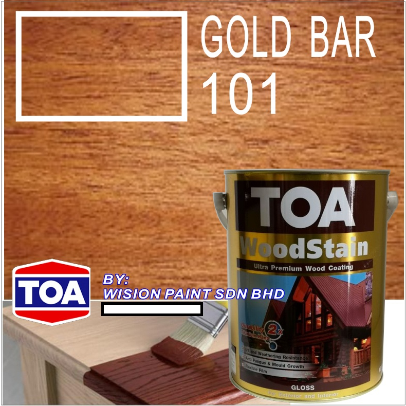( GLOSS ) TOA Woodstain Paint ( 1L ) VARNISH Interior & Exterior Wood ...