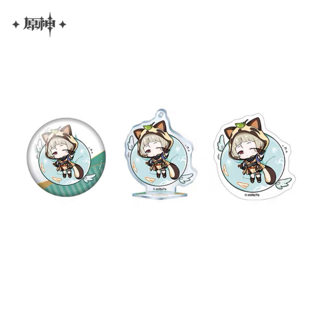 Official Genshin x Lawson Series Chibi Character Badge Standee Sticker ...