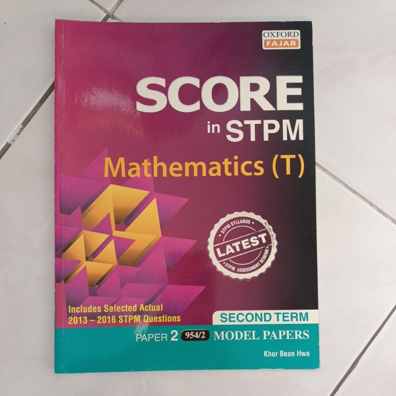 oxford fajar stpm score in stpm mathematics T mt math(T) term/sem 1 2 3 123 2013-2016 | Shopee ...