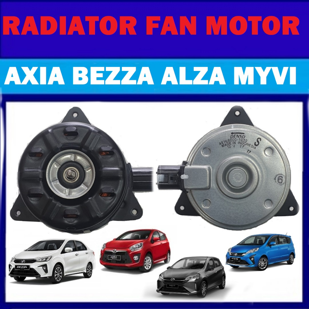 Radiator Fan Motor DENSO PERODUA AXIA BEZZA ALZA MYVI D20 168000-1030/ ...