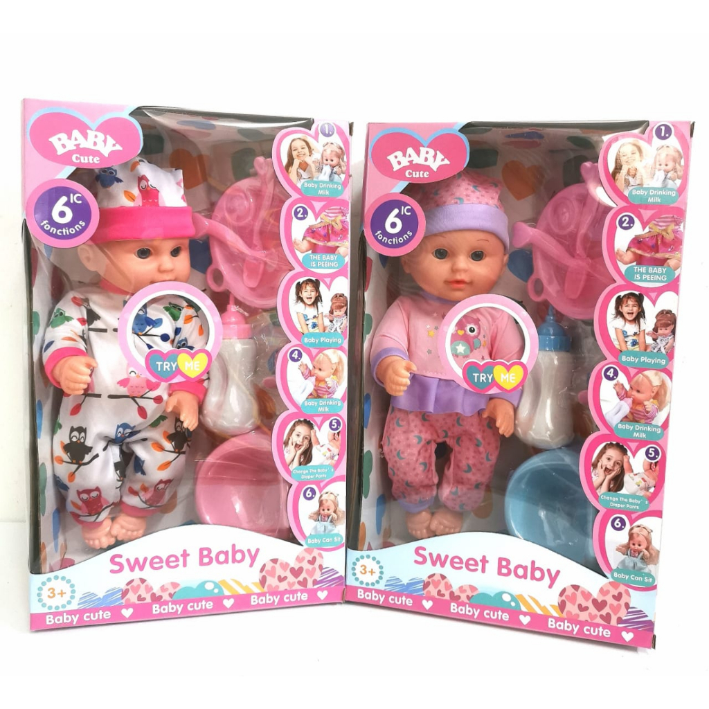 Baby Doll with Milk Bottle 30cm , Potty and Toy Accessories ...