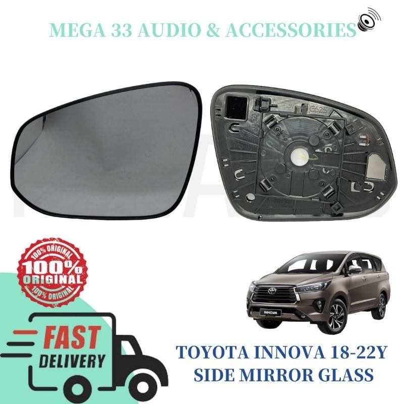 ORIGINAL TOYOTA INNOVA 2018-2022Y SIDE MIRROR GLASS | Shopee Malaysia