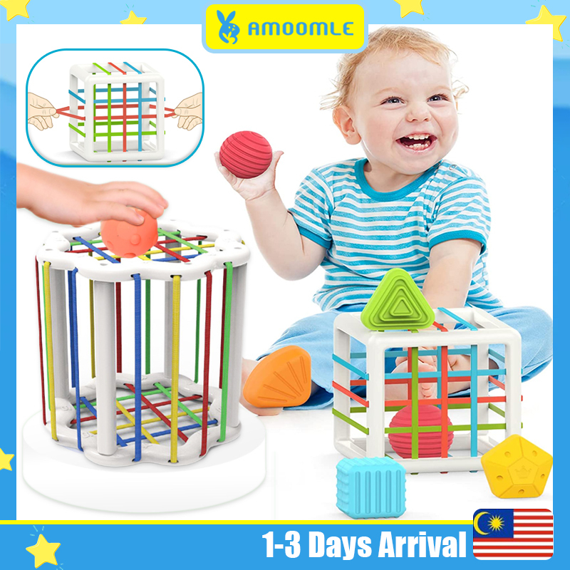 Baby Colorful Shape Blocks Sorting Game Montessori Learning Educational ...