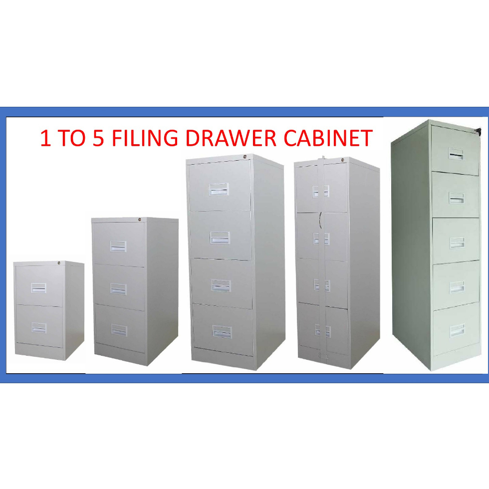 1,2,3,4,5 DRAWER FILING STEEL CABINET | RAK SIMPANAN/RAK PEJABAT (FREE ...