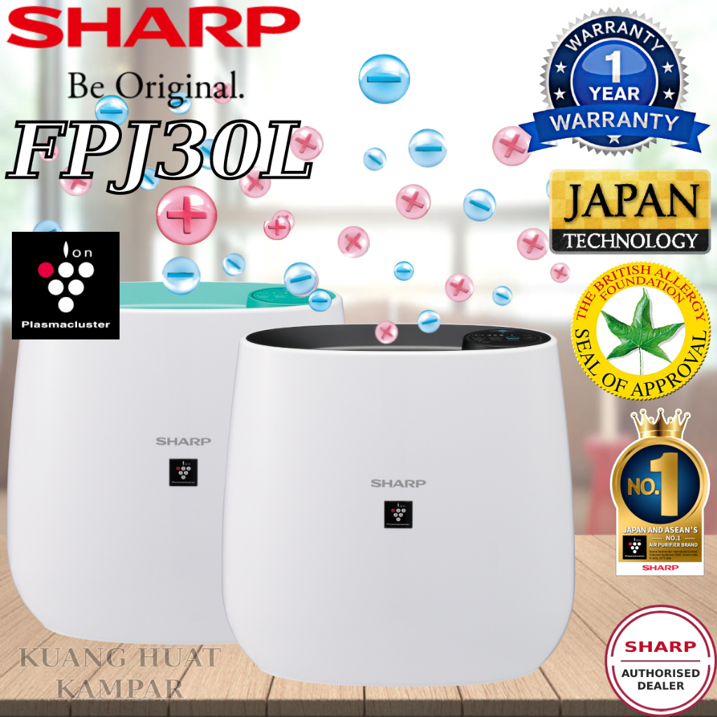 SHARP 23m² PLASMACLUSTER AIR PURIFIER FPJ30L // FPJ30LA // FPJ30LB ...