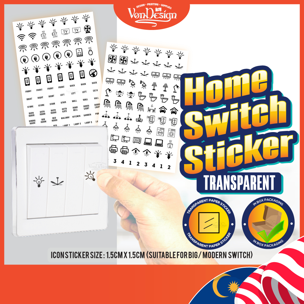 STICKER SUIS & PLUG BASIC TRANSPARENT | TRANSPARENT PLUG & SWITCHES ...