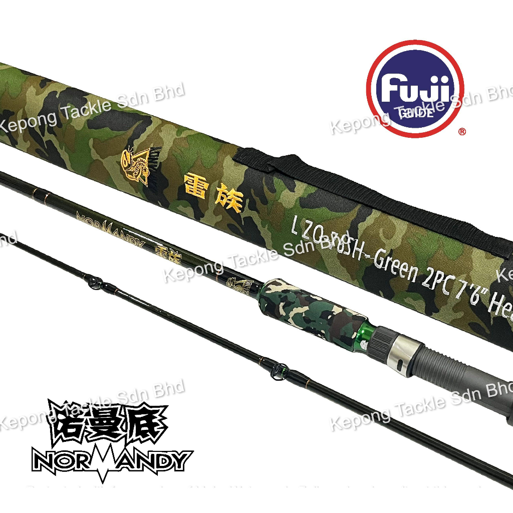 NORMANDY fishing rod 雷族 LZ0-76SH GREEN 2 Piece 7'6 Heavy PE 4-10 ...