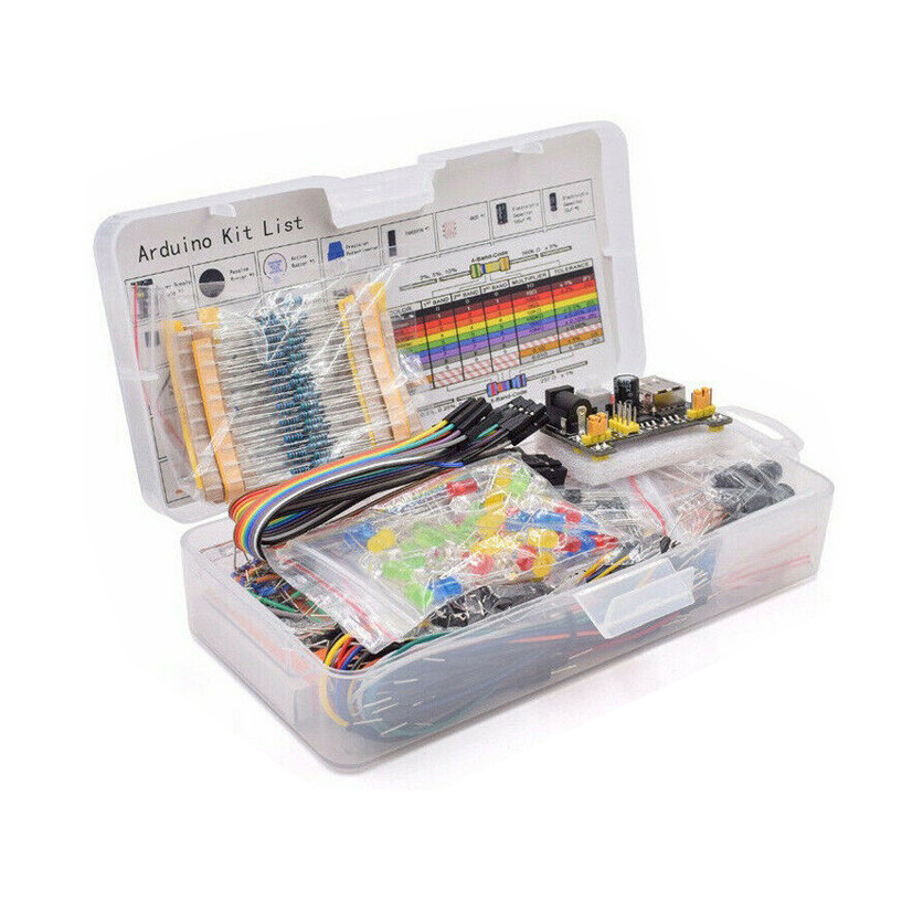 Electronic Components Kit Set (Resistor, Capacitor, Bread board, Jumper ...