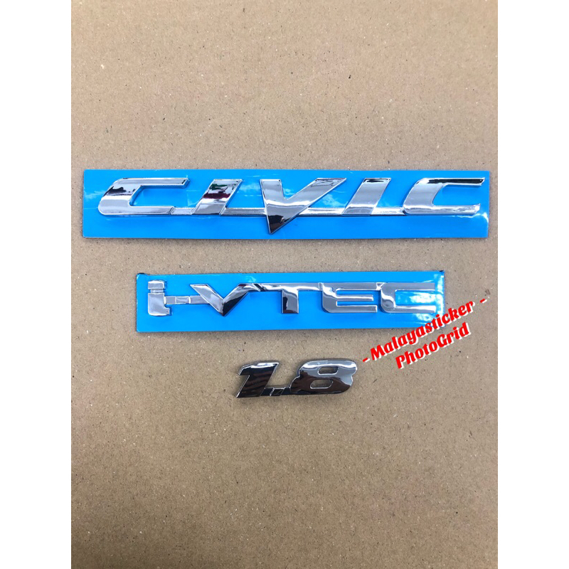 Emblem Logo Honda Civic FD Emblem 1.8 Emblem Civic Emblem i-vtec ...
