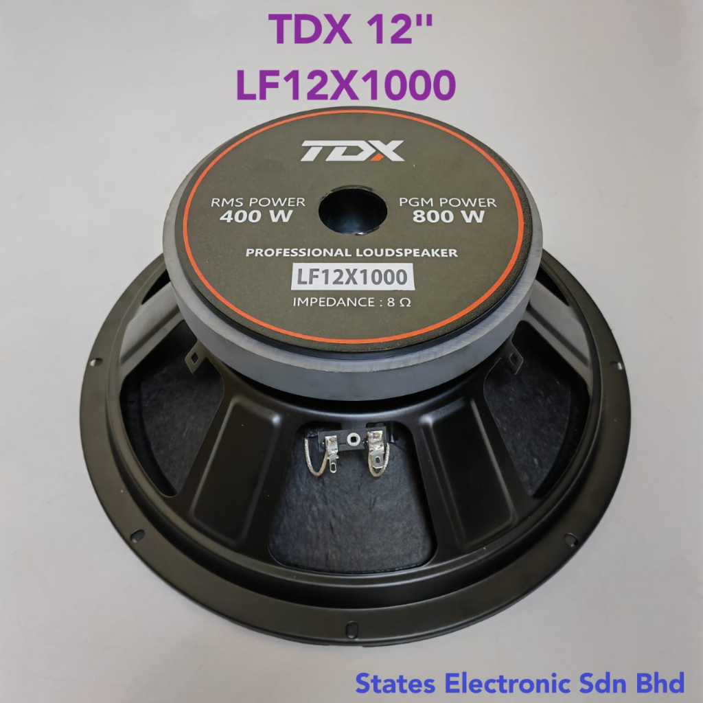 TDX LF12X1000 Speaker 12" 800Watt Max Power LF Woofer Driver Speaker ...