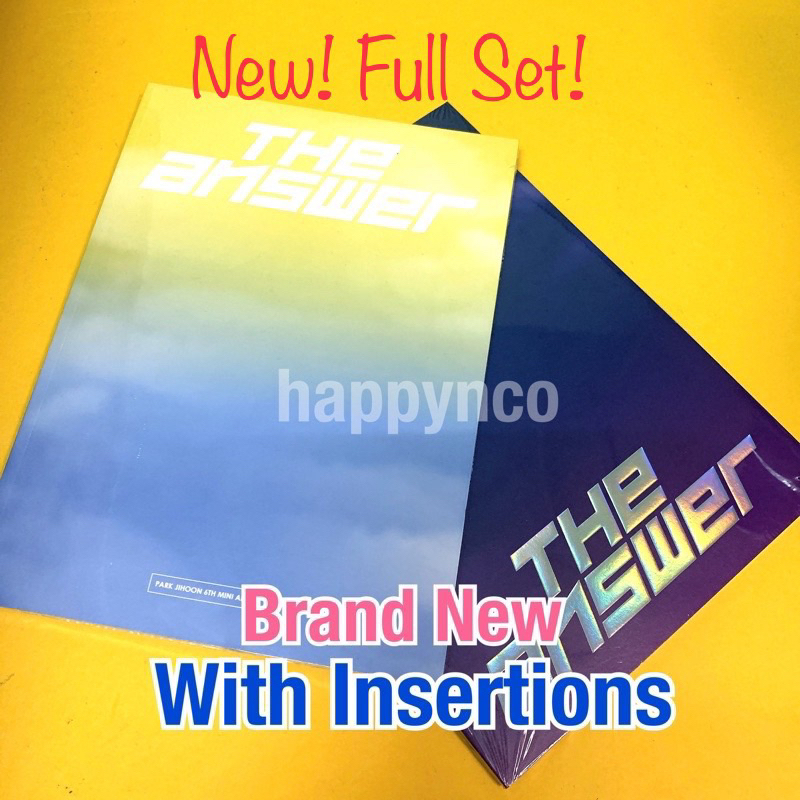 PARK JIHOON [THE ANSWER] 6th Mini Album with Insertions 박지훈 朴志训 PARK JI HOON 第六张迷你专辑全套 ...