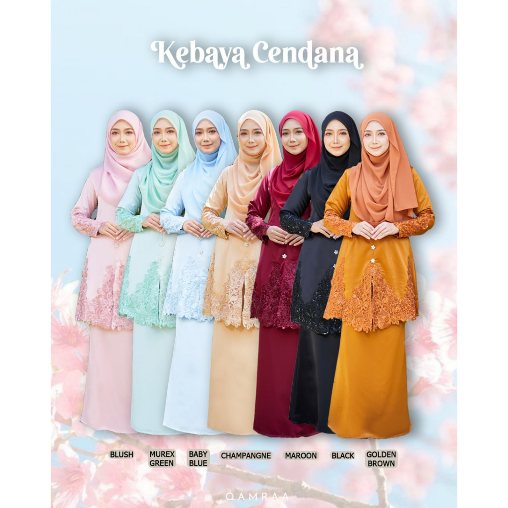 Kebaya Cendana by Qamraa Lace Daily Klasik Nikah Tunang BF Wudhu ...