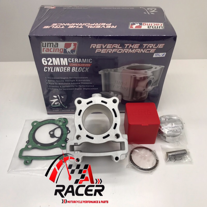 Uma Racing Ceramic Block With Piston Dome 62MM+10MM Utk Jet Rod -100% ...