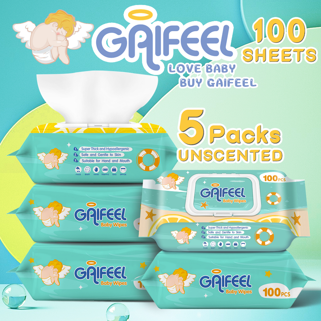 GAIFEEL Wet Tissue Baby Wipes 100 Pcs Unscented Baby Wipes Wet Wipes X ... GAIFEEL Wet Tissue Baby Wipes 100 Pcs Unscented Baby Wipes Wet Wipes X ...