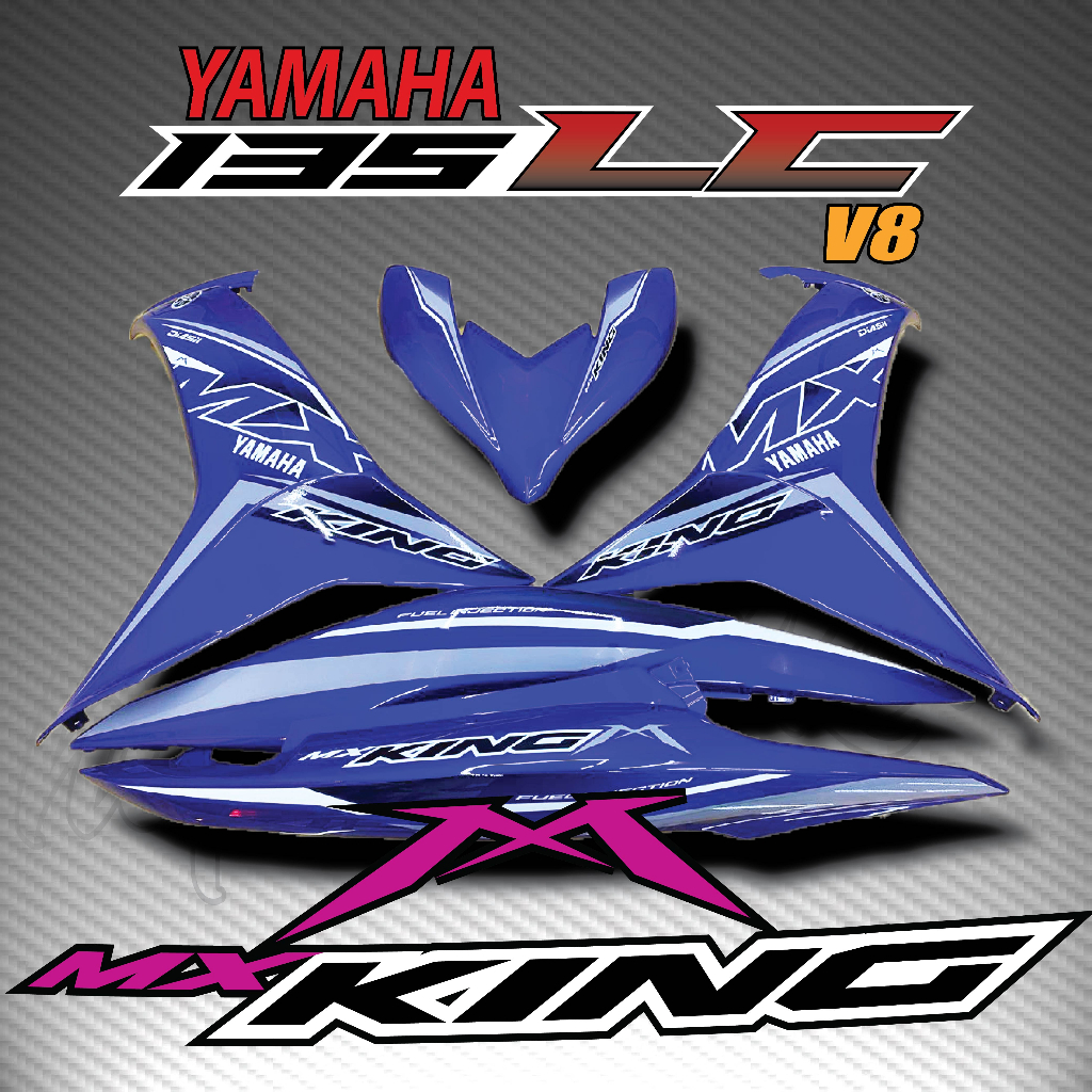 STRIPE MOTOR YAMAHA LC135 V8 MX KING (7) DESIGN CUSTOM STICKER BODY ...