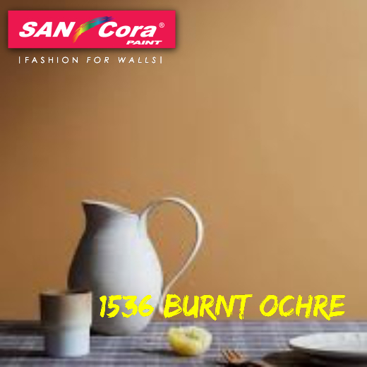 SINAR SANCORA 1536 BURNT OCHRE 5 LITER I EMULSION Interior Exterior Wall Matt Paint Cat Dinding ...