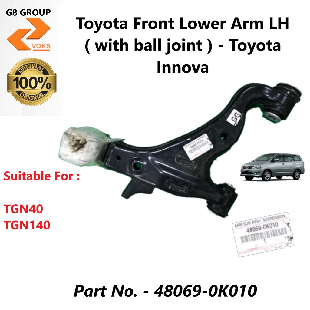 Toyota Front Lower Arm LH ( with ball joint ) - Toyota Innova ( 48069 ...