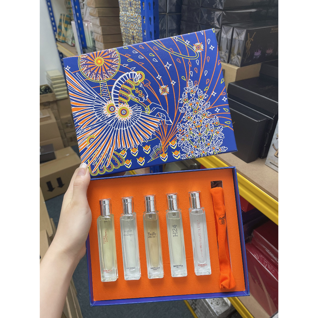 (ORI) H E R M E S (BLUE BOX 5X15ML) 5IN1 SET | Shopee Malaysia
