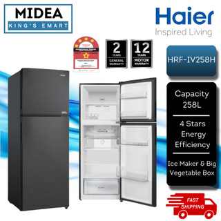 Haier 258L 2-Door 4 Stars Inverter Refrigerator with Ice Maker HRF ...