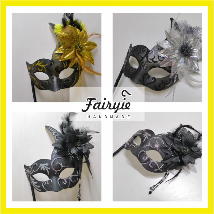 ⚡READY STOCK⚡ Exclusive Masquerade Mask Stick Party Mask Masquerade ...