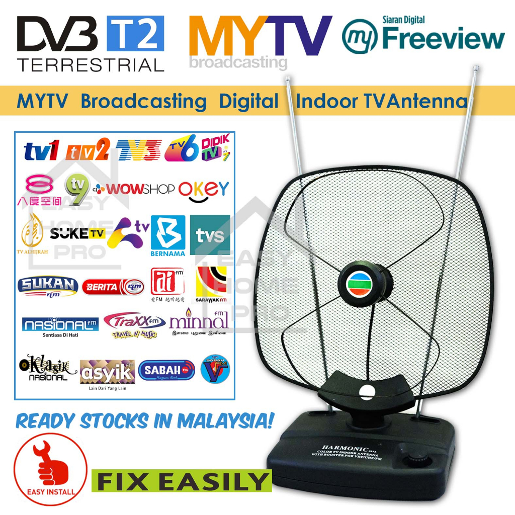 HARMONIC 567A DIGITAL TV ANTENNA INDOOR ANTENNA WITH BOOSTER WATCH MYTV MYFREEVIEW ANTENNA RUMAH ...
