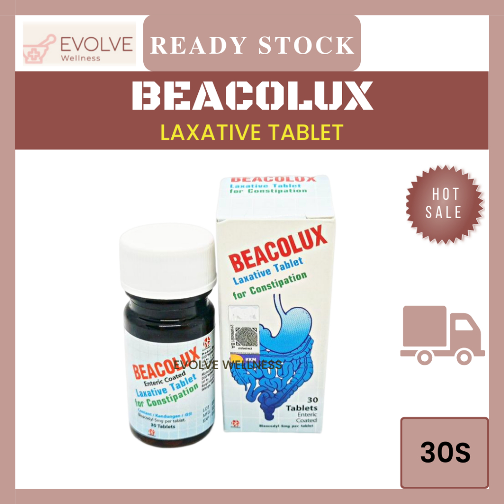 BEACOLUX LAXATIVE TABLET FOR CONSTIPATION 30S / BOTTLE (BISACODYL 5MG ...